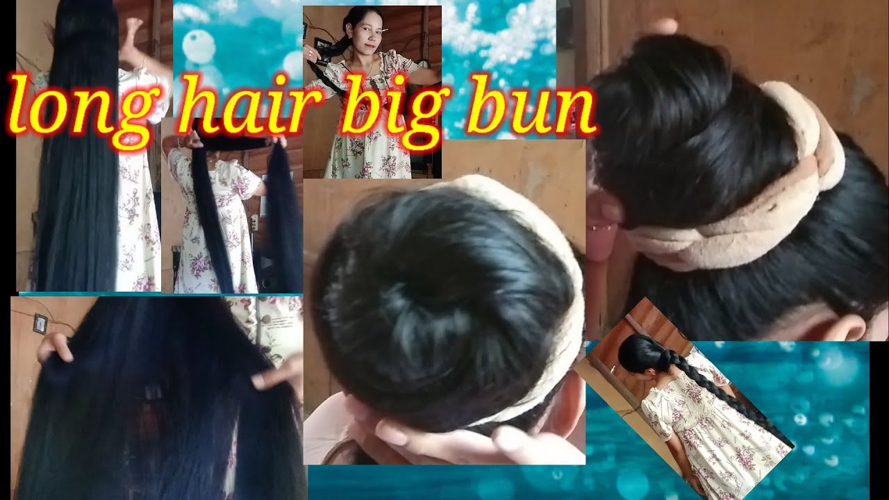 big super bun || long hair - YouTube