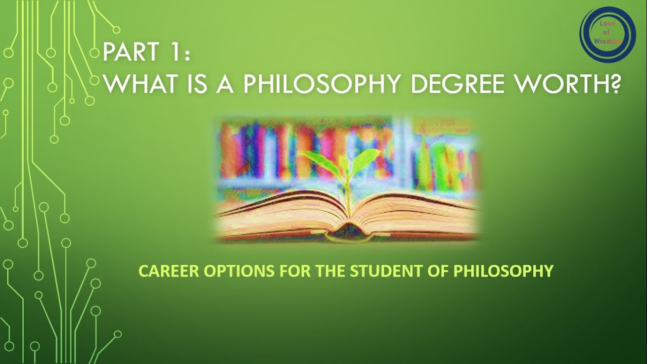 Career options for the student of Philosophy - YouTube