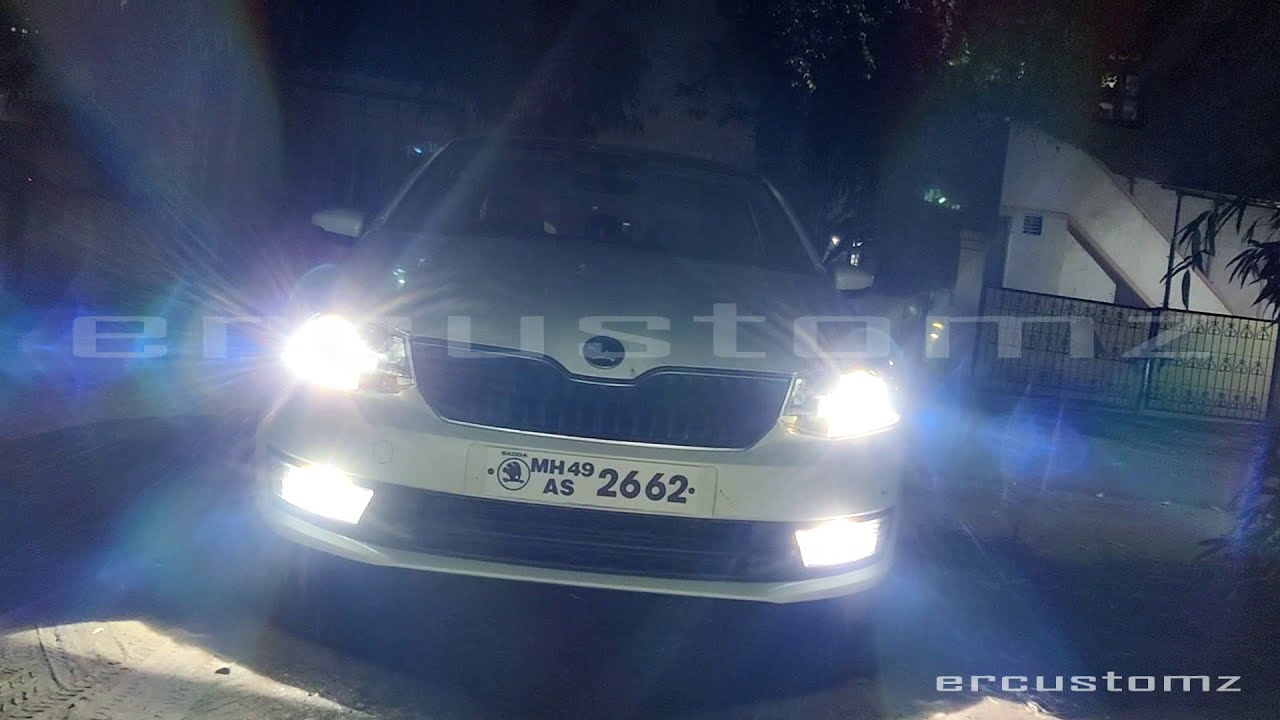 New Skoda Rapid Lights Upgrade by ercustomz - YouTube