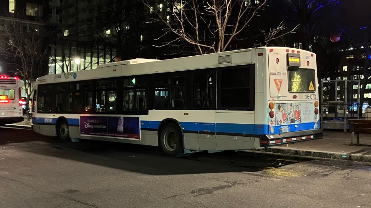 STM Bus # 26-073 {Retired} Ride on the 15 Sainte-Catherine going West ...