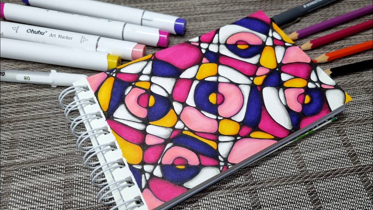 Colorful and Mindful Zendoodle Idea ||For Beginners || Zendoodles # ...