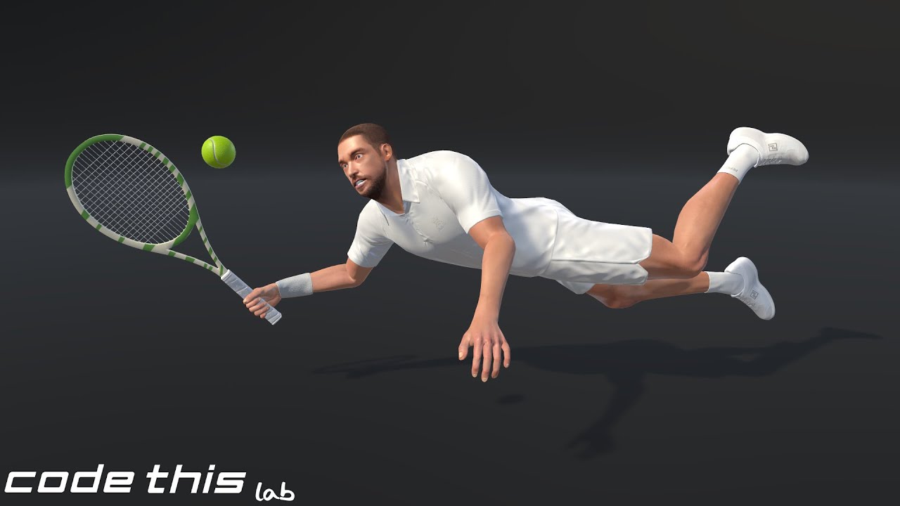 Male Tennis Player Animated (UNITY) - YouTube