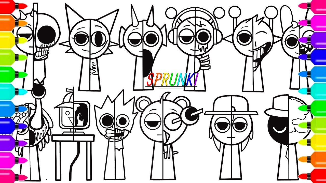 Incredibox Sprunki Coloring Pages. Satisfying Colouring Sprunki Phase1 ...