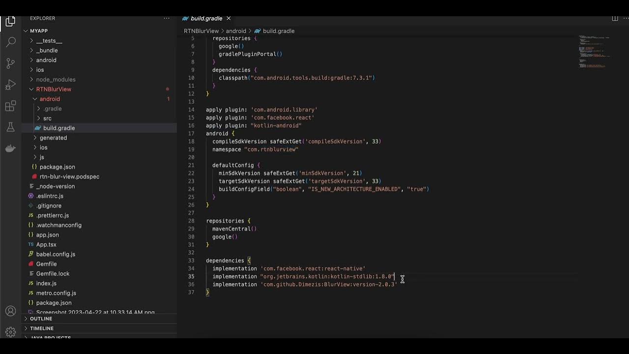 BlurView in react native's new architecture without third party lib - YouTube