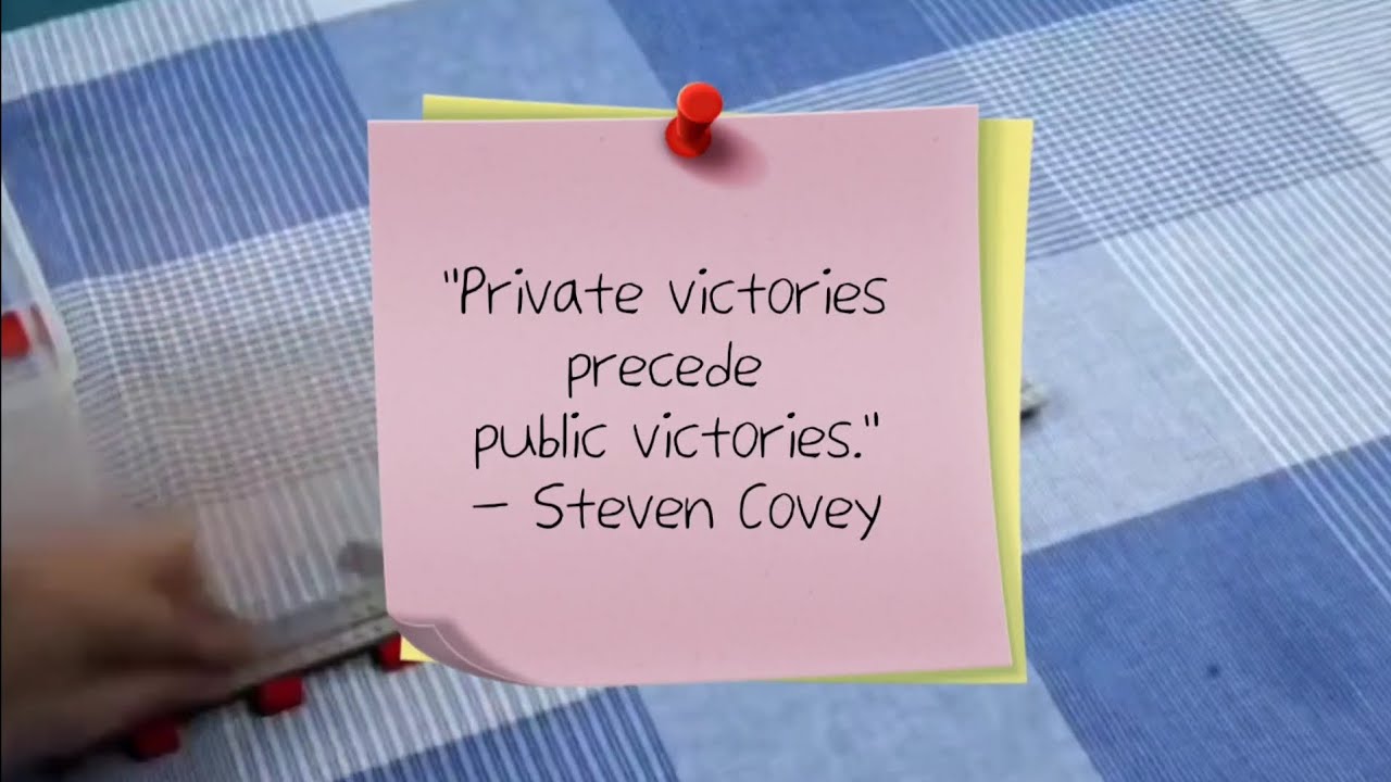 It Starts with Culture | Private Victories Count - YouTube