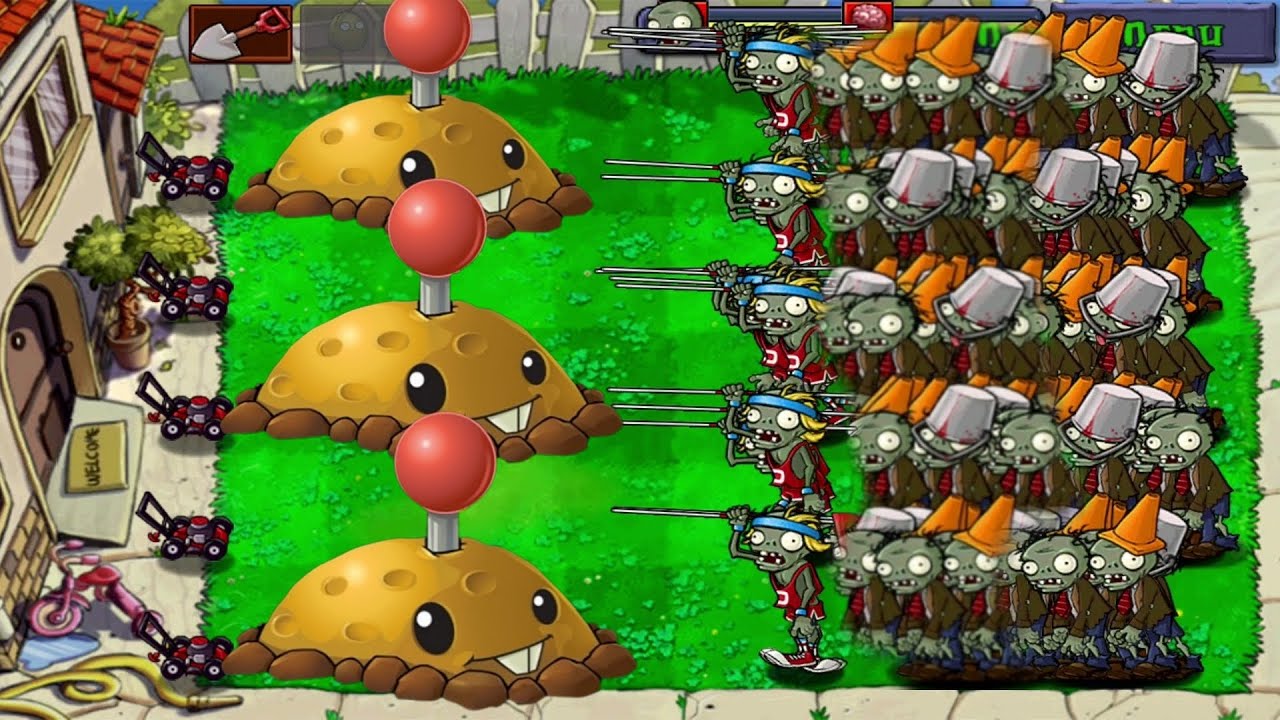 Potato mine 999 Vs Zombies || PvZ mod menu - YouTube