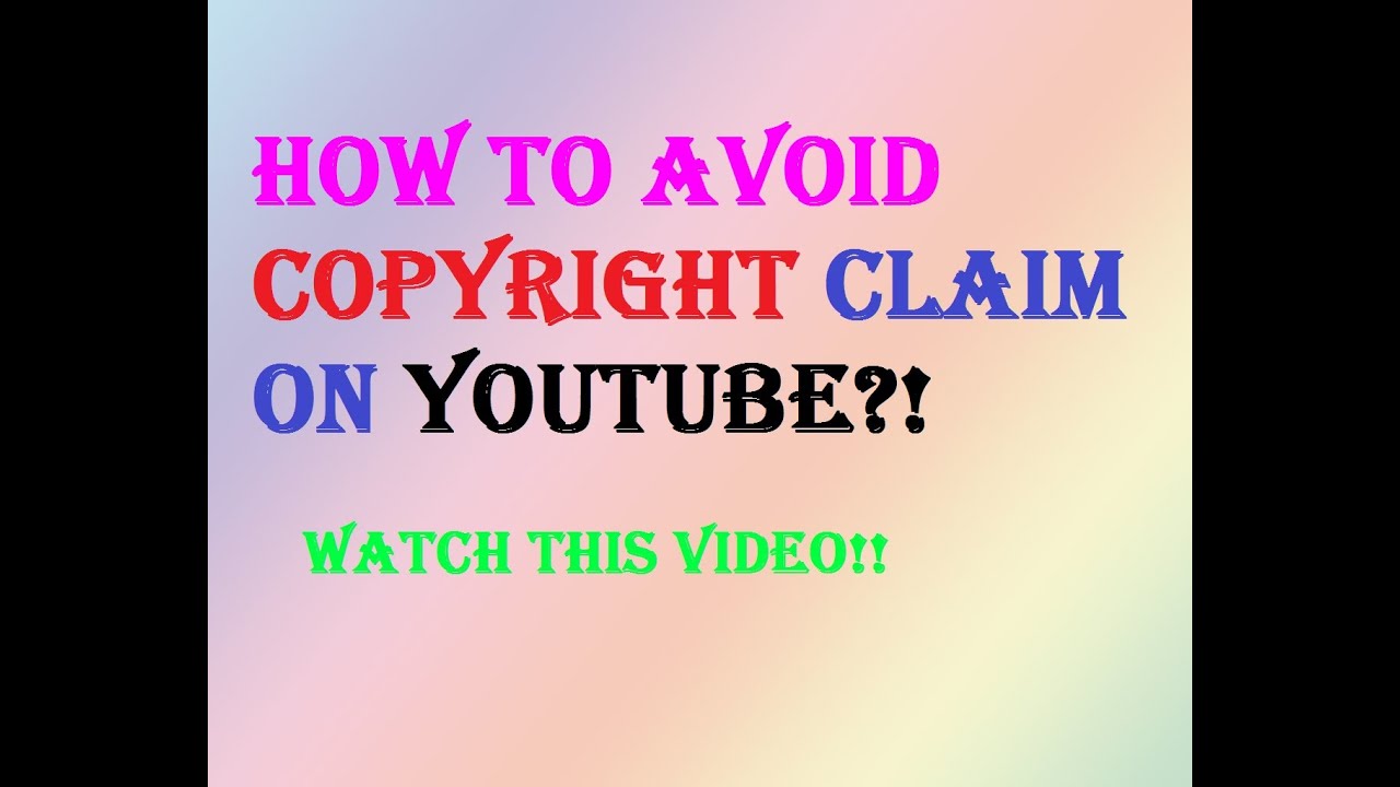 How to avoid copyright claim without deleting - YouTube