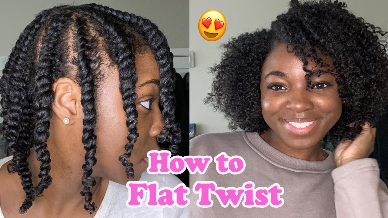 Flat Twist Out On Natural Hair | 4a/4b Hair - YouTube
