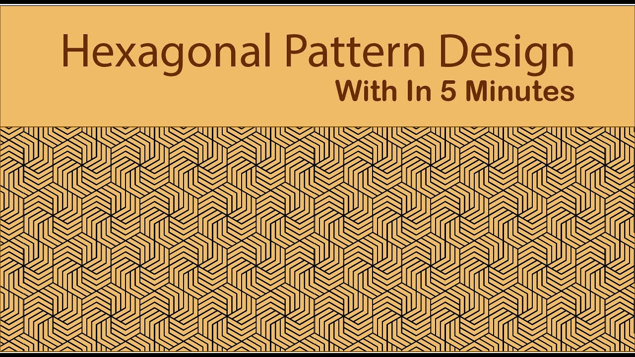 How to Make Hexagonal seamless pattern design in illustrator (Hindi) | Adobe Illustrator ...
