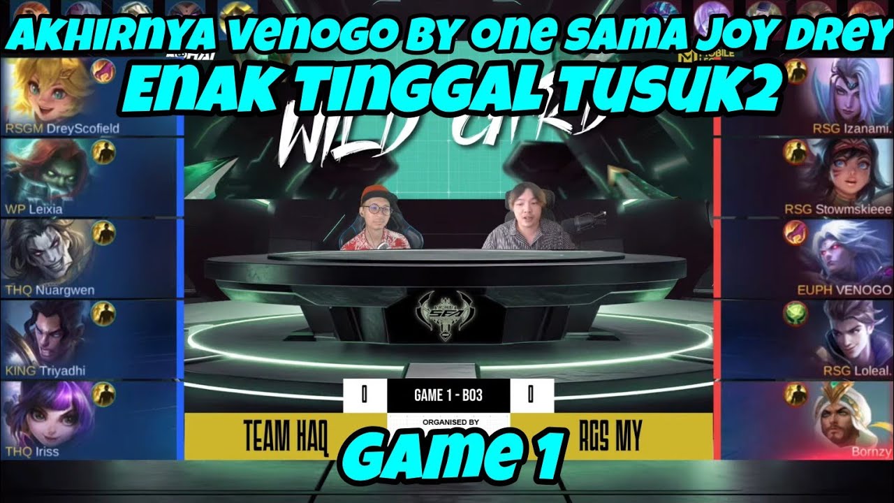 VENOGO PAkE MARTIS, LAWAN JOY TEAM HAQ - MY VS MY GAME 1 - YouTube