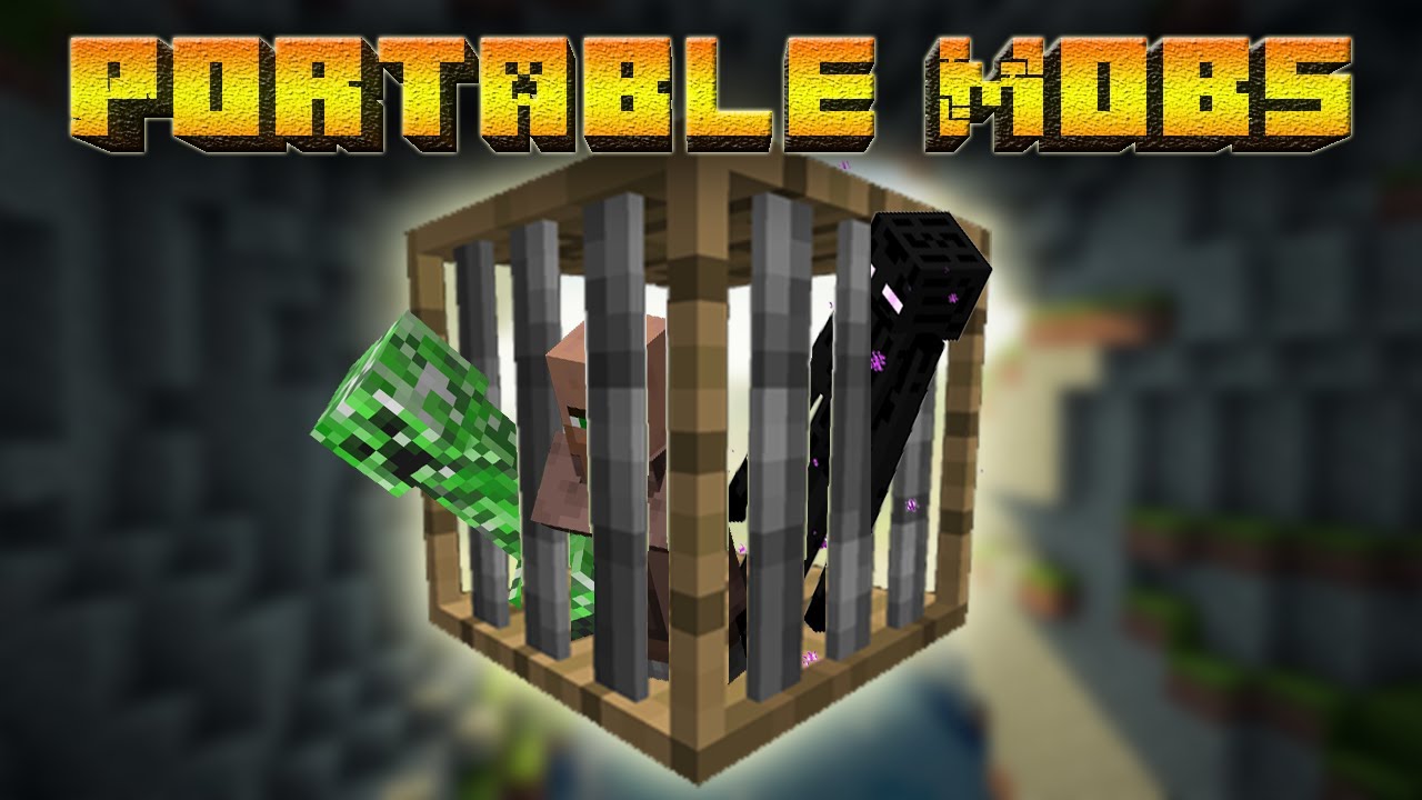 ПЕРЕНОСИ МОБОВ В КЛЕТКАХ В МАЙНКРАФТ | ОБЗОР МОДА MINECRAFT Portable ...