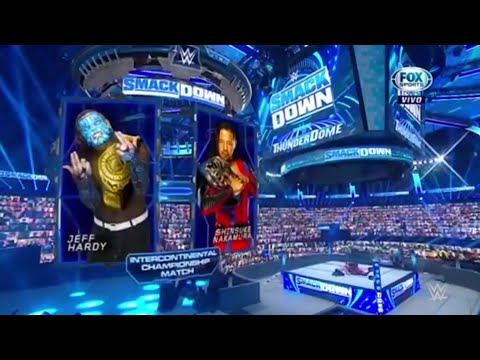 Jeff Hardy Vs Shinsuke Nakamura Campeonato Intercontinental - WWE Smackdown 28/08/2020 (En Español)