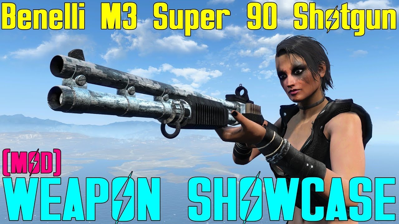 Fallout 4: Weapon Showcases: Benelli M3 Super 90 Shotgun (Mod) - YouTube