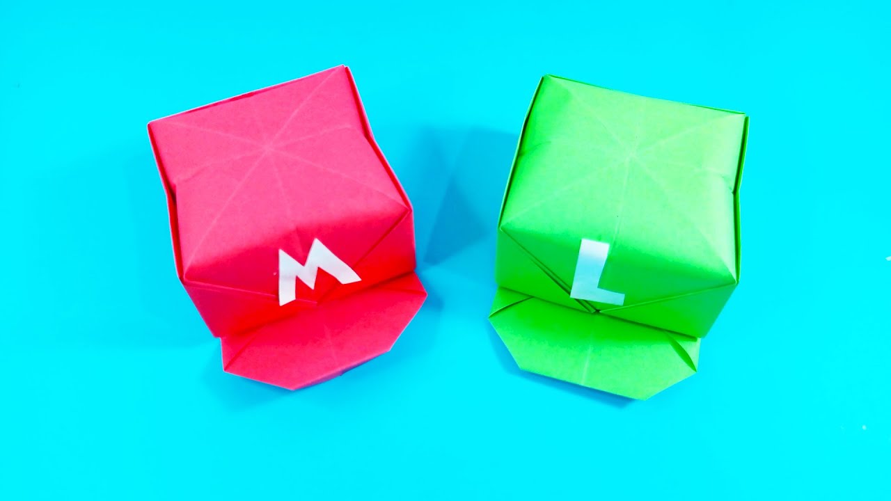 🧢 How To Make Super Mario Hat Origami - YouTube