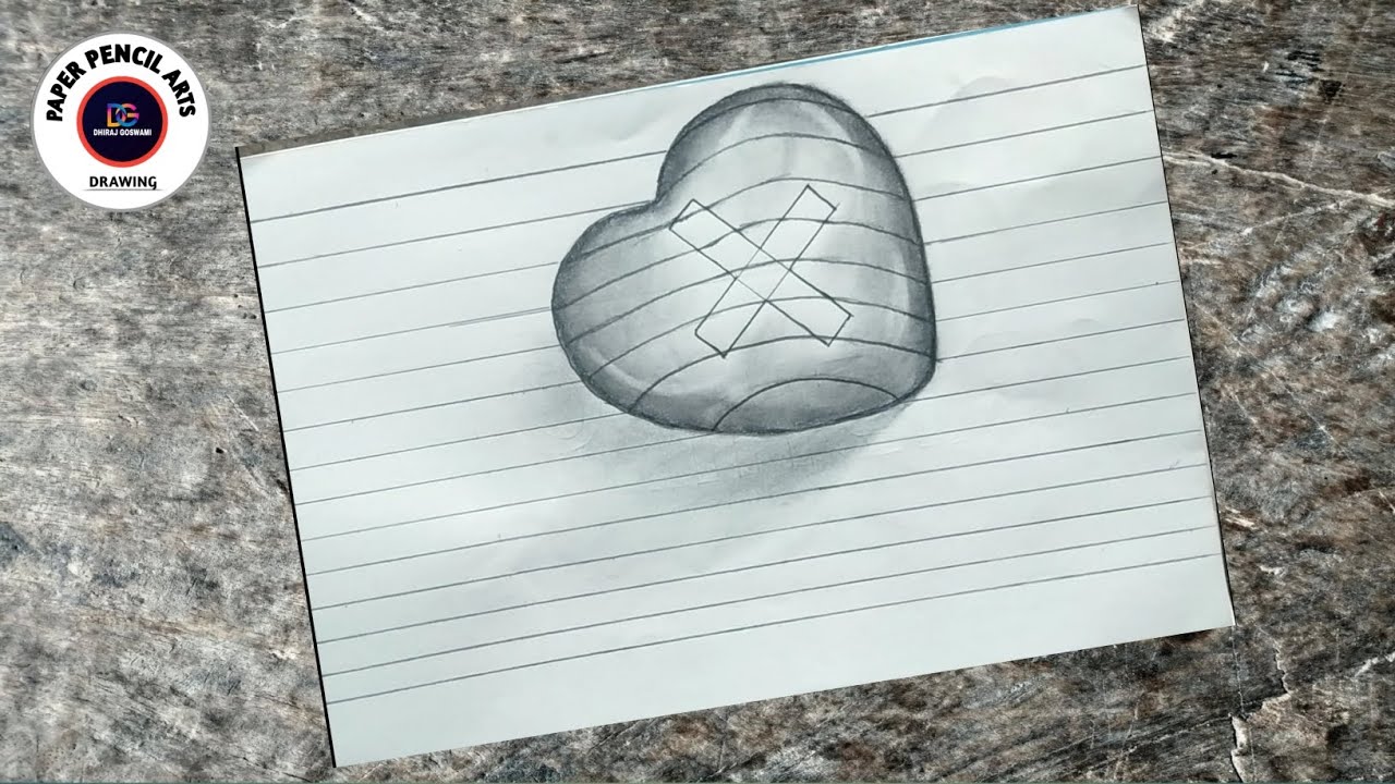 Heart drawing easy // how to draw heard drawing - YouTube