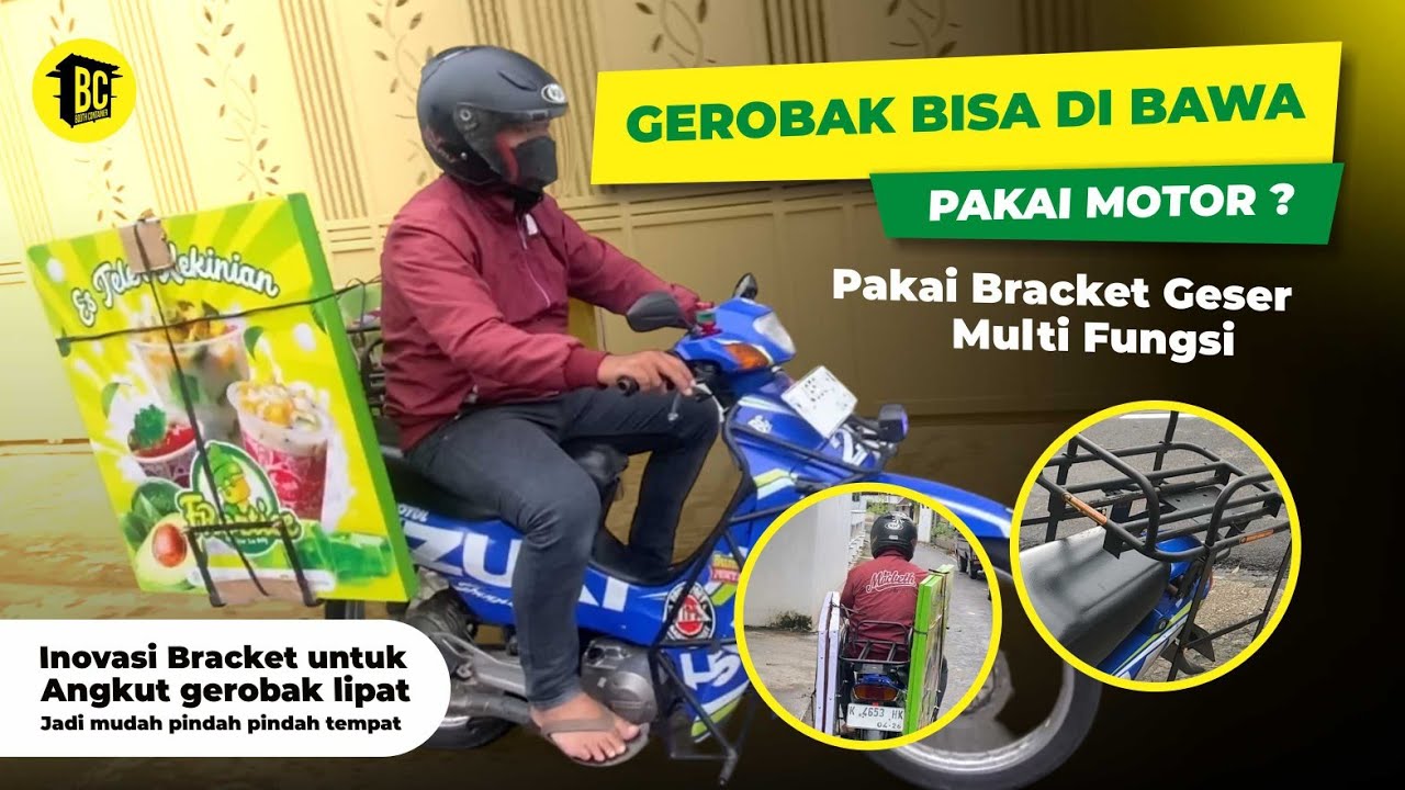REVIEW SLIDING BRACKET MODIF MOTOR UNTUK MEMBAWA GEROBAK | MEMBUAT ...