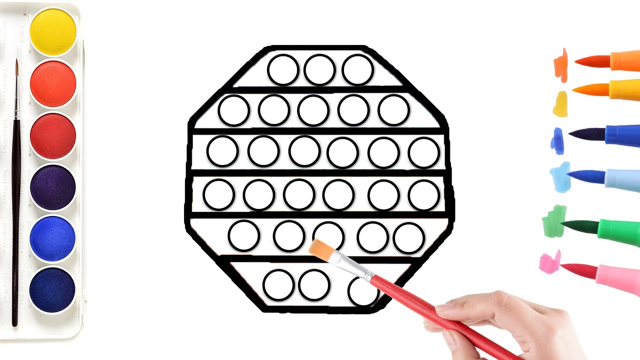 How to draw Pop-it Fidget | Bolalar uchun oson o'yinchoqlar chizish ...