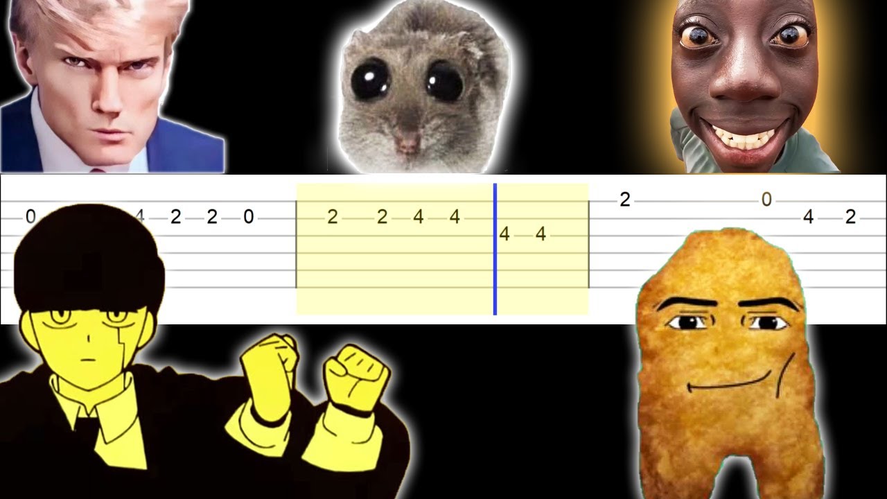 Meme Songs On Guitar (Part 2) (Easy Guitar Tabs Tutorial) - YouTube