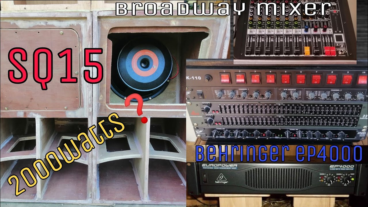 Live SQ15 sound check drived by behringer ep4000 - YouTube
