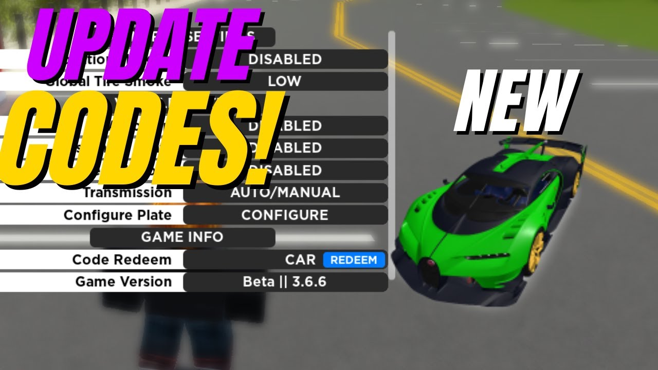 *NEW* UPDATE! CAR!!! CODES* Southwest Florida Beta ROBLOX - YouTube