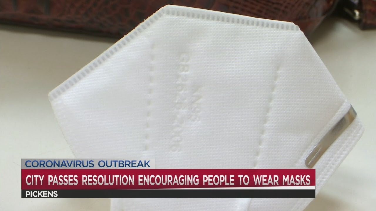 City of Pickens approves face mask recommendation - YouTube