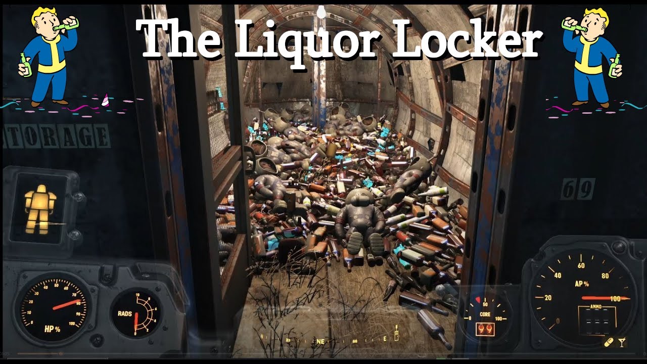 Rex Walls Drinks the Entirety of the Liquor Locker | Fallout 4 - YouTube