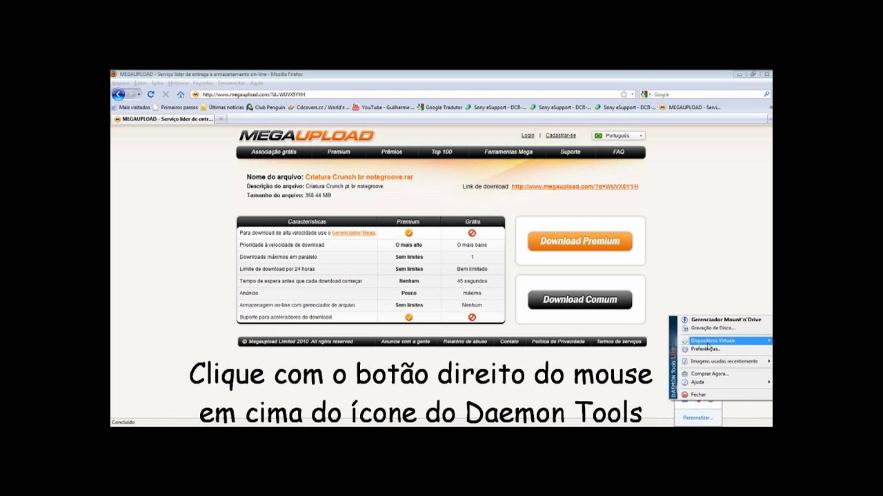 Como Instalar Criatura Crunch Usando O Daemontools E O Winrar Youtube