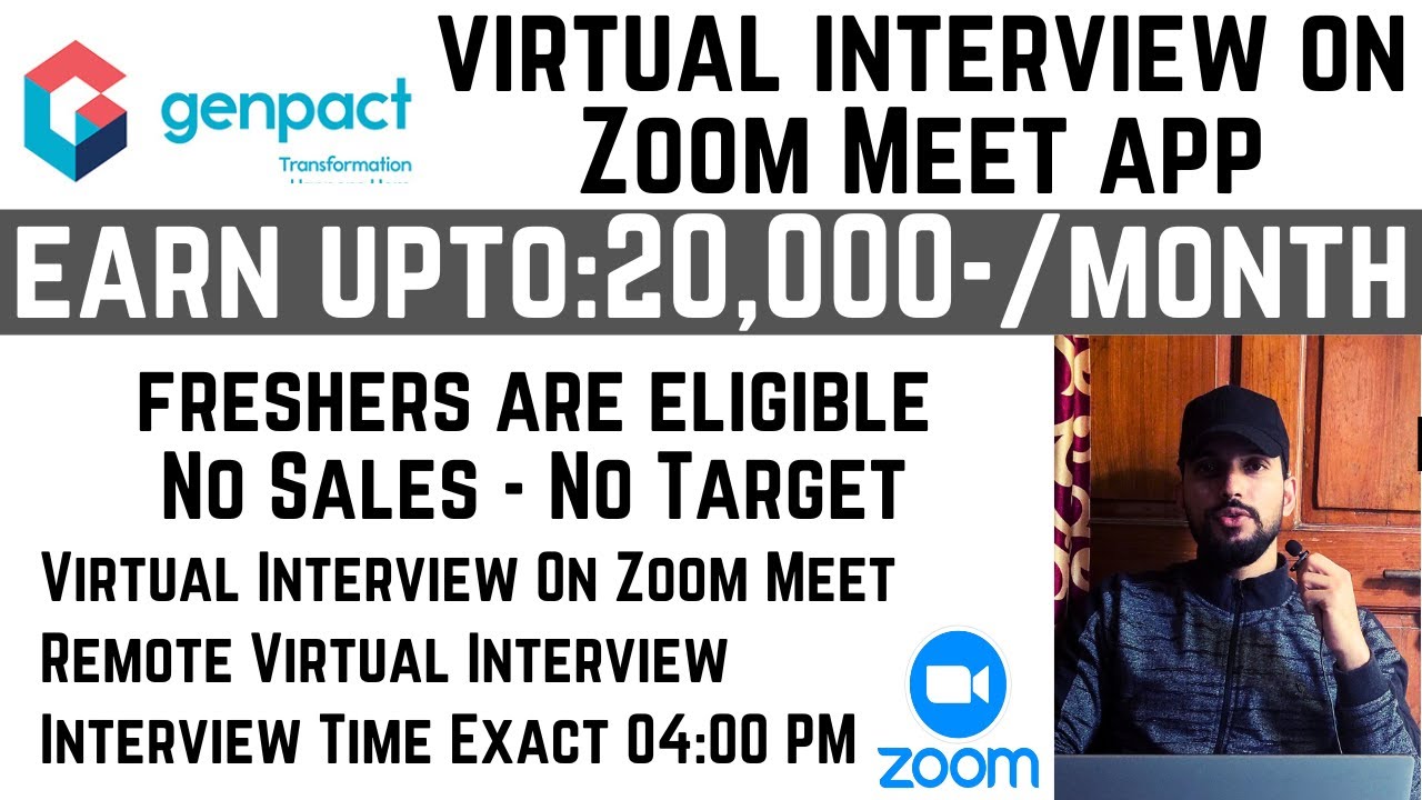 Genpact Mega Virtual Interview Tomorrow On Zoom Meeting App - YouTube
