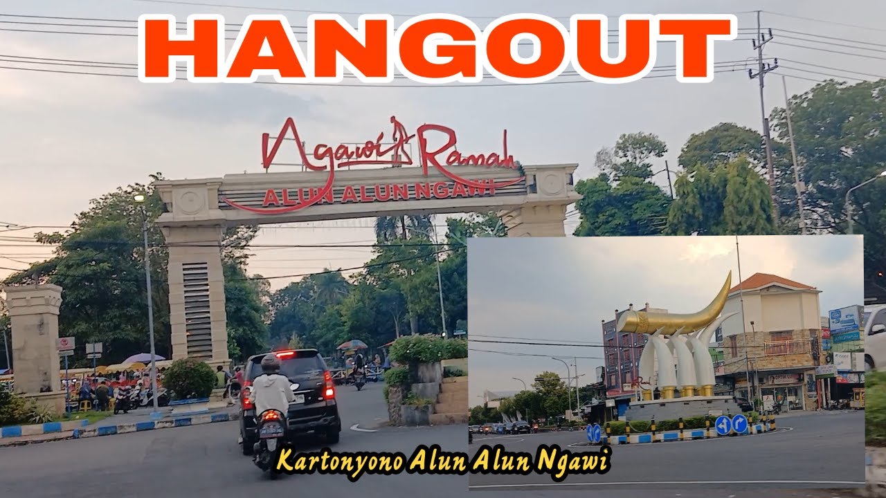 Hangout di Alun Alun Ngawi Melewati Tugu Kartonyono - YouTube