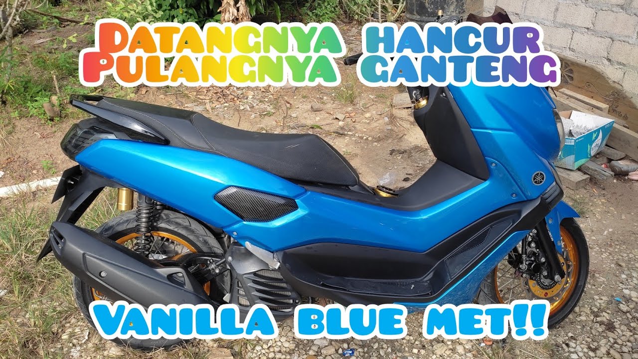 repaint N-Max biru muda datang ancur pulang ganteng - YouTube