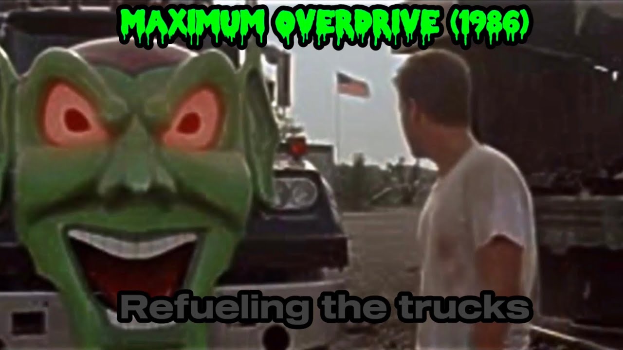 Maximum overdrive (1986) Refueling the trucks - YouTube