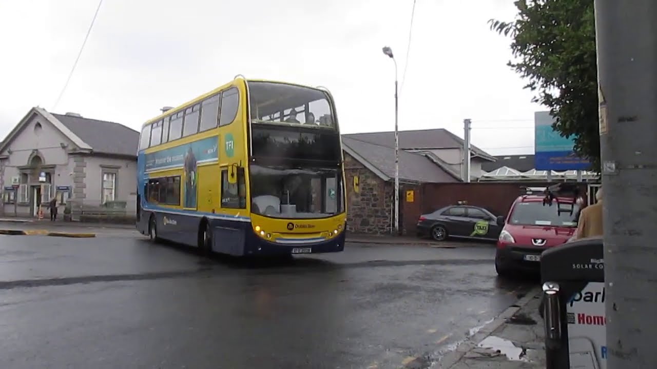 Dublin Bus EV 28 On Route 155 Leaving Bray Dart Station - YouTube
