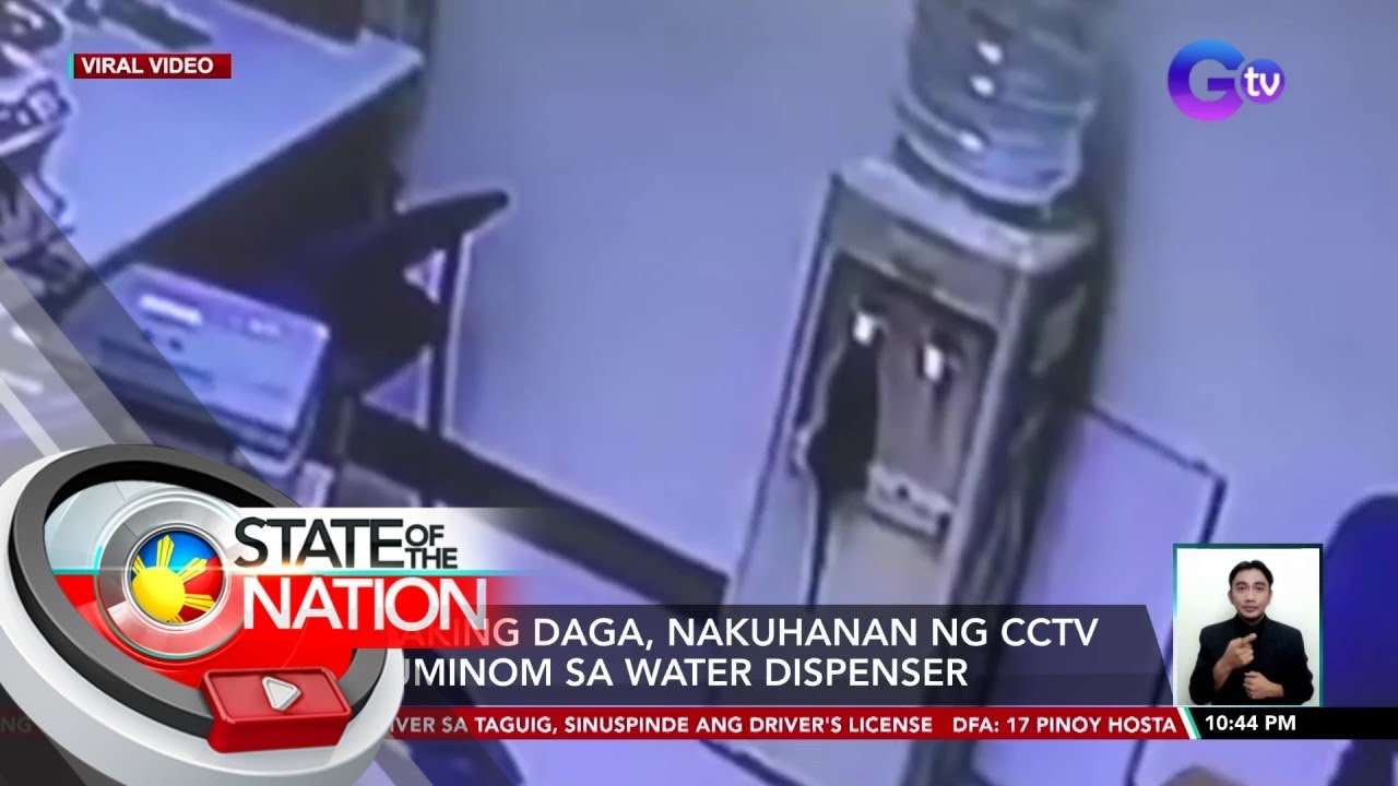 Malaking daga, nakuhanan ng CCTV na uminom sa water dispenser | SONA ...