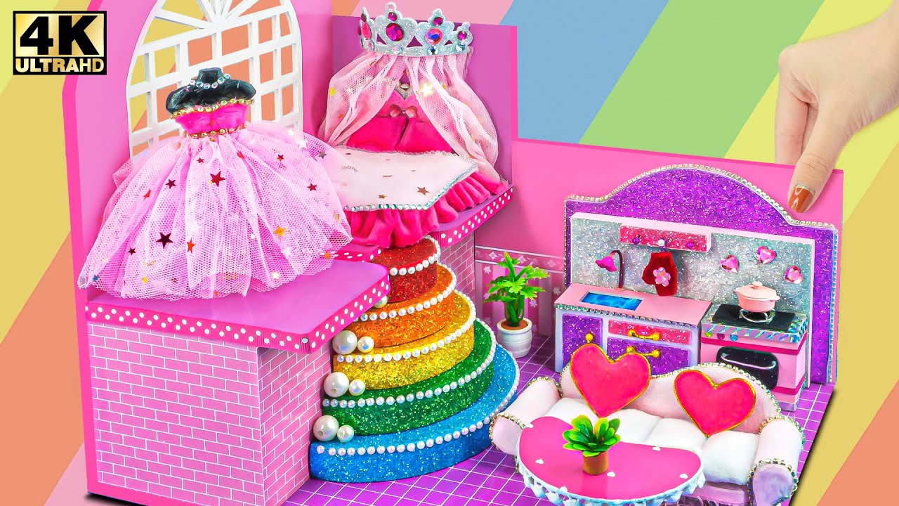 How To Make Beautiful Queen Apartment for two from cardboard ️ DIY ...