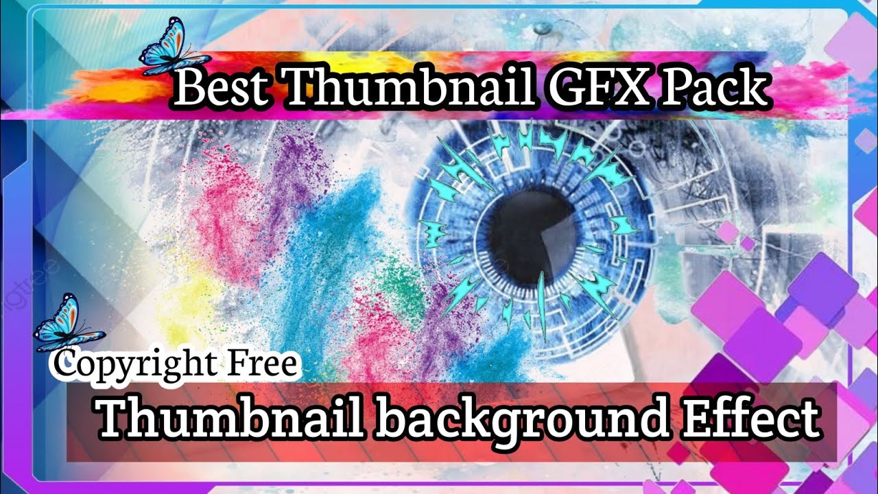 Free thumbnail GFX pack png effect|| thumbnail design tutorial bangla ...
