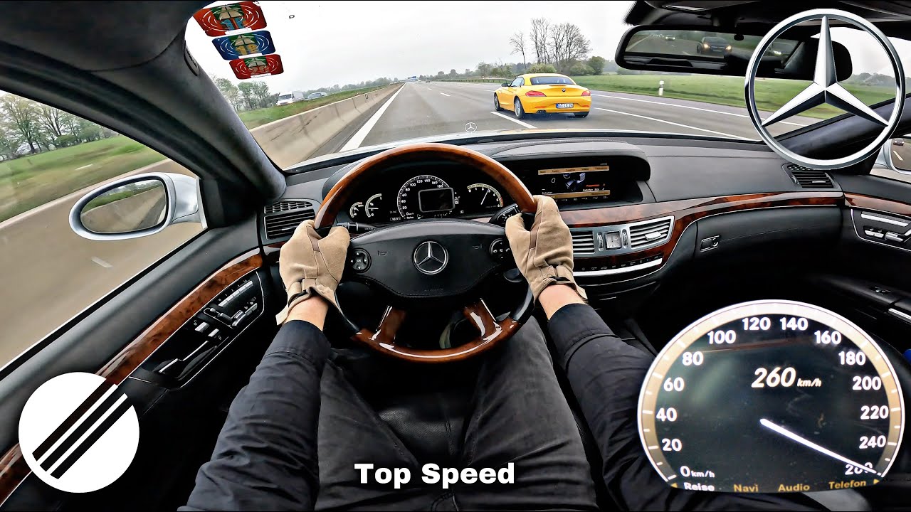 Mercedes-Benz S420CDI L V8 W221 TOP SPEED DRIVE ON GERMAN AUTOBAHN 🏎 ...