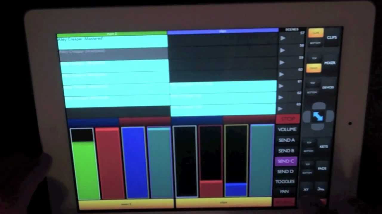 iPad Touchable controlling Ableton Live w/ XYZ control: DJ SEAP - YouTube