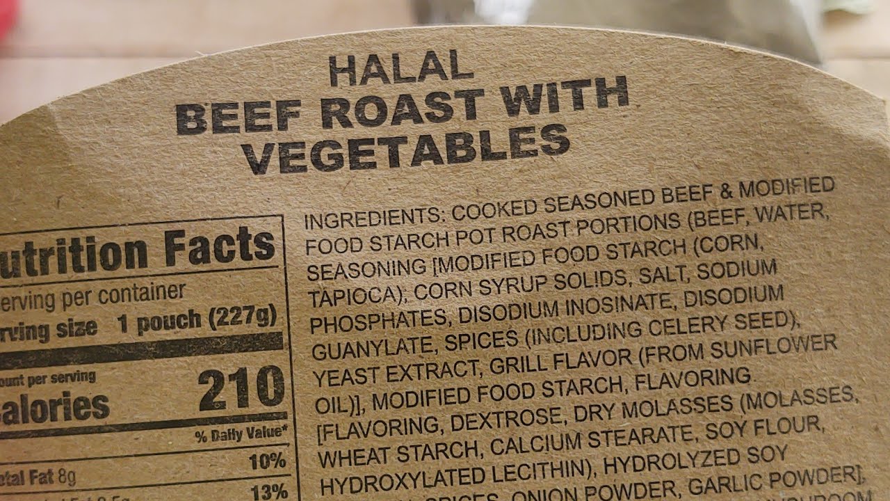 MRE Review Halal Beef Roast with Vegetables - YouTube