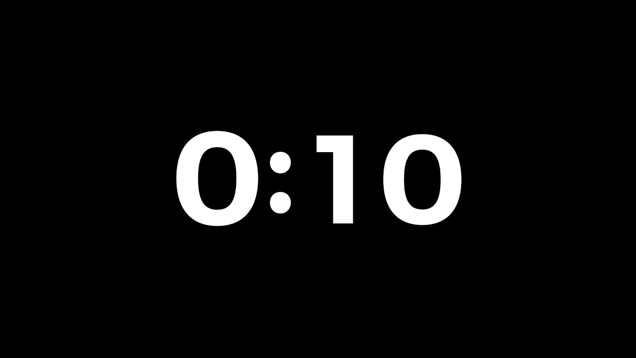 10 Second Countdown Timer (Tick Tock Sound) - YouTube