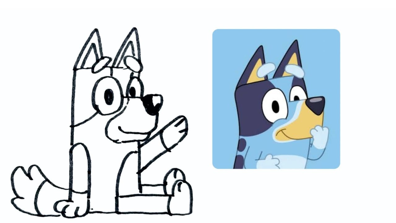 How To Draw Bluey from PAW PATROL | Drawing Tutorial Step By Step - YouTube