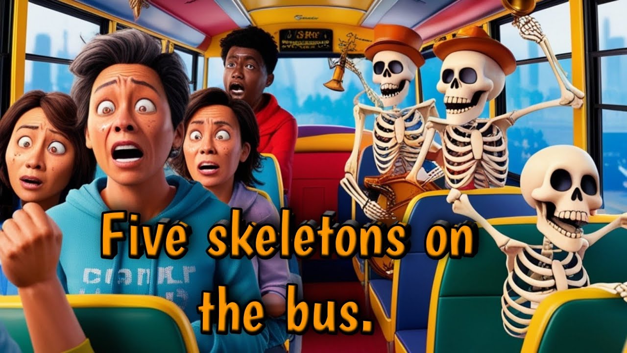 five skeletons riding on a bus | pach kankal bus me sawar - YouTube