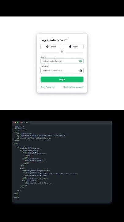 Modern Login Page Using HTML CSS - YouTube