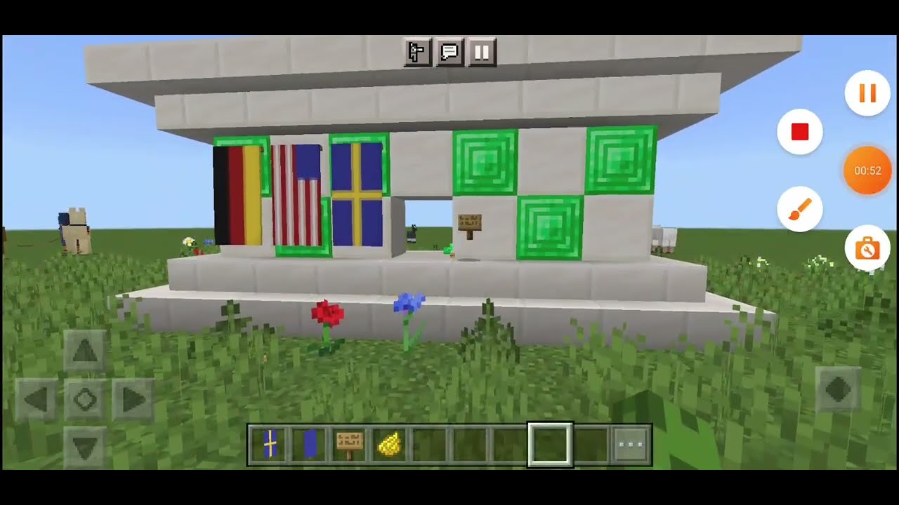 How to make a Swedish flag in minecraft part 3.كيف تصنع علم سويدي في ...