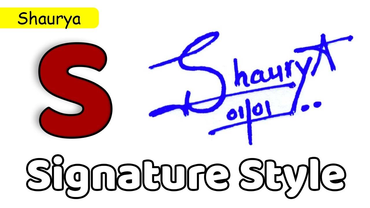 Signature style of my name | A to Z Signature Style | Shaurya Name ...