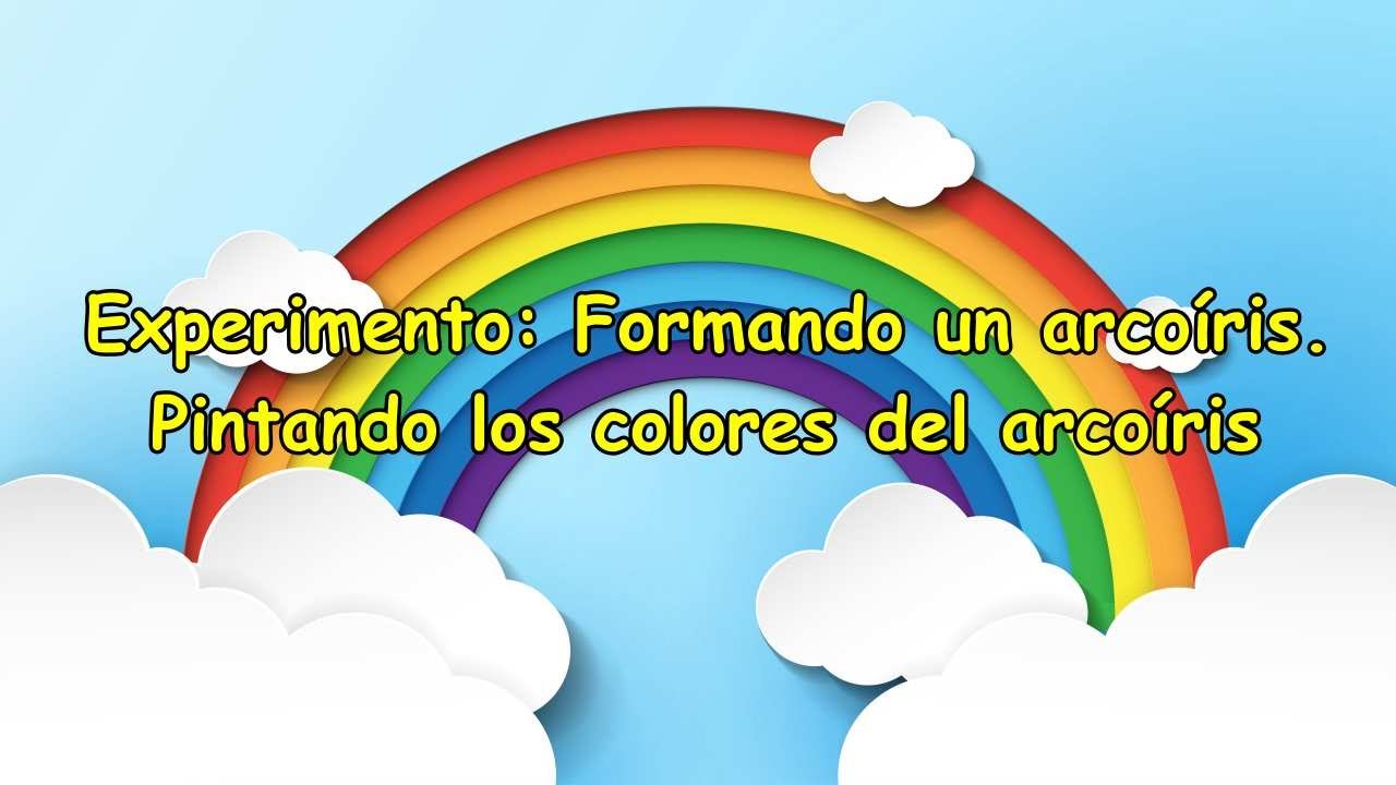 Experimento: Formando un arcoíris. Pintando los colores del arcoíris ...