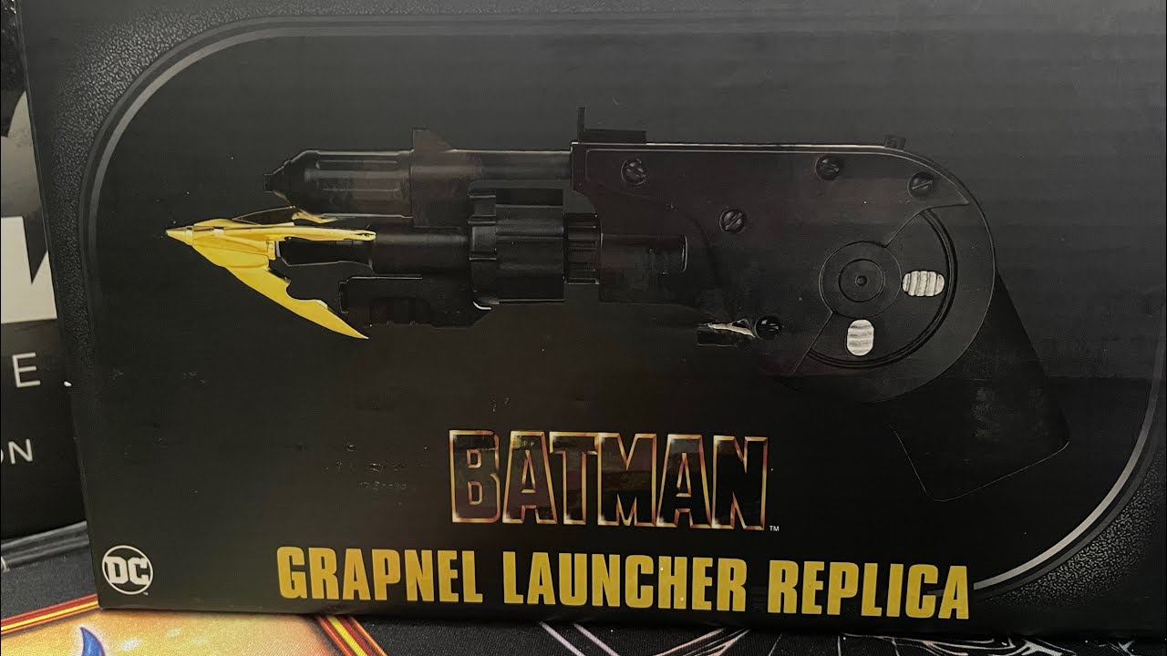 NECA Batman grapnel launcher prop replica review - YouTube