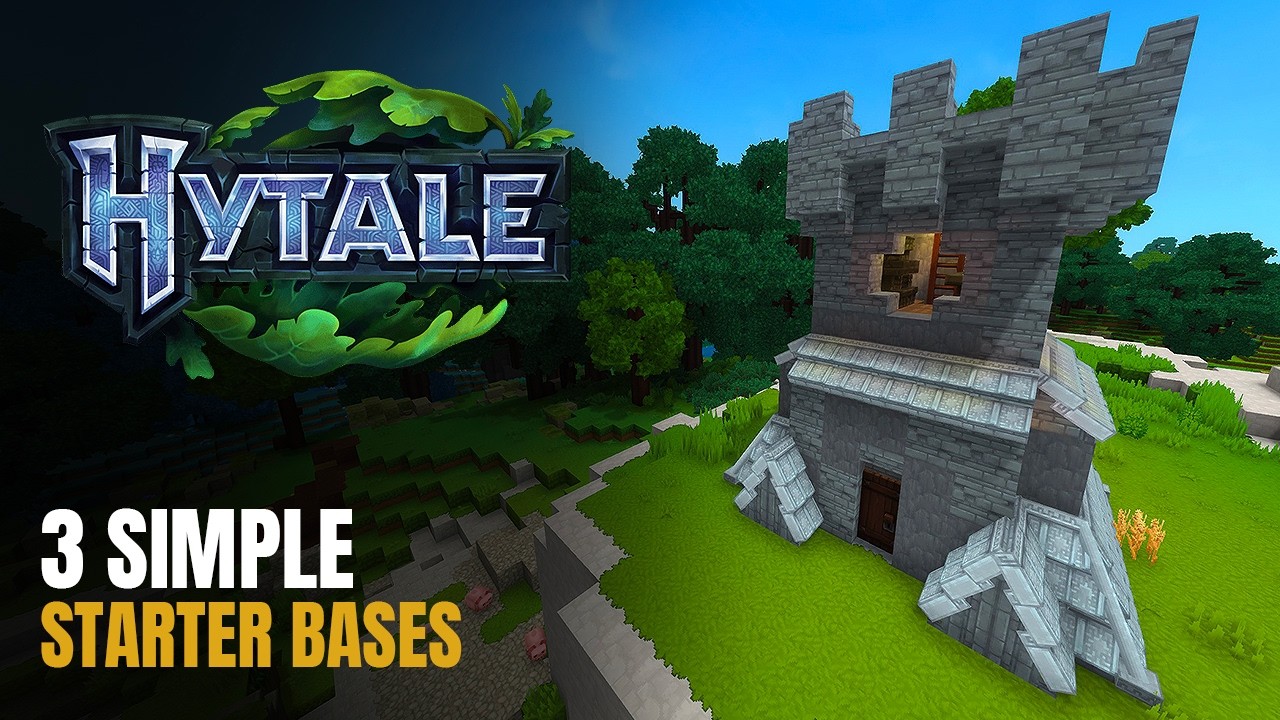 Hytale – 3 Simple Starter Bases (Easy Early-Game Builds) - YouTube