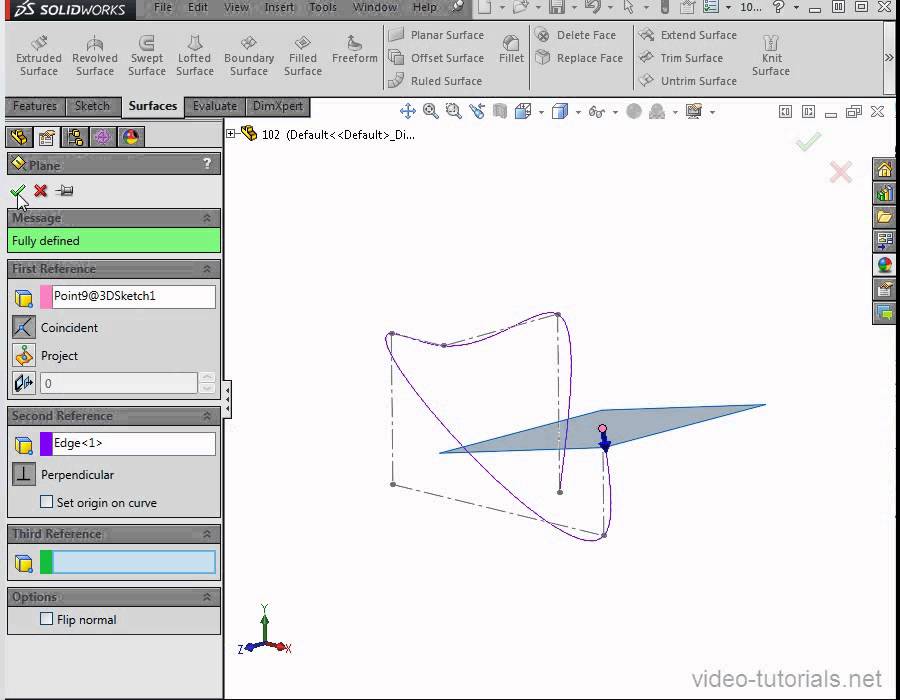 How To Create A Curve Through Reference Points SOLIDWORKS Tutorials Surface Design YouTube How To Create A Curve Through Reference Points SOLIDWORKS Tutorials Surface Design YouTube