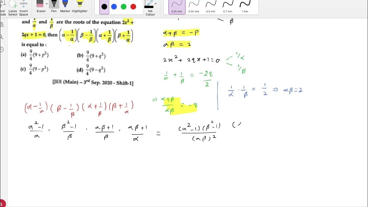 If alpha and beta are roots of x^2+px+2=0 and 1/alpha,1/beta are the ...
