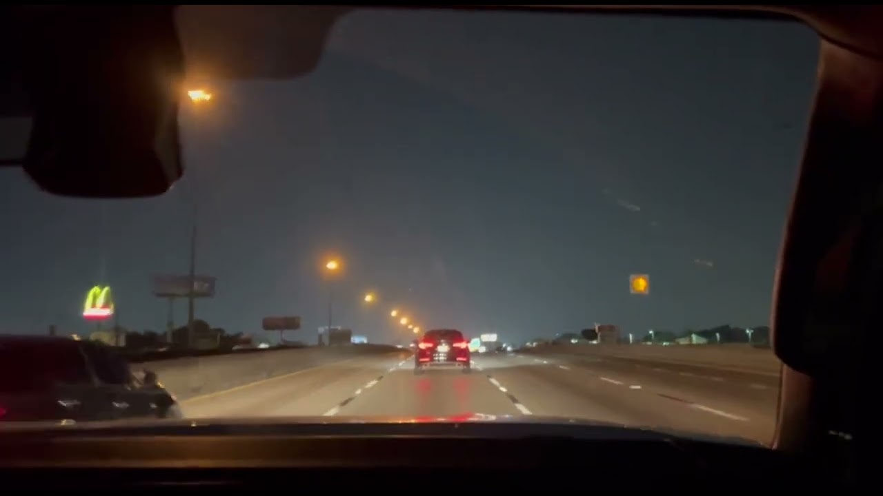 Relaxing Night Drive on the Freeway at 1am in Houston Texas ASMR - YouTube